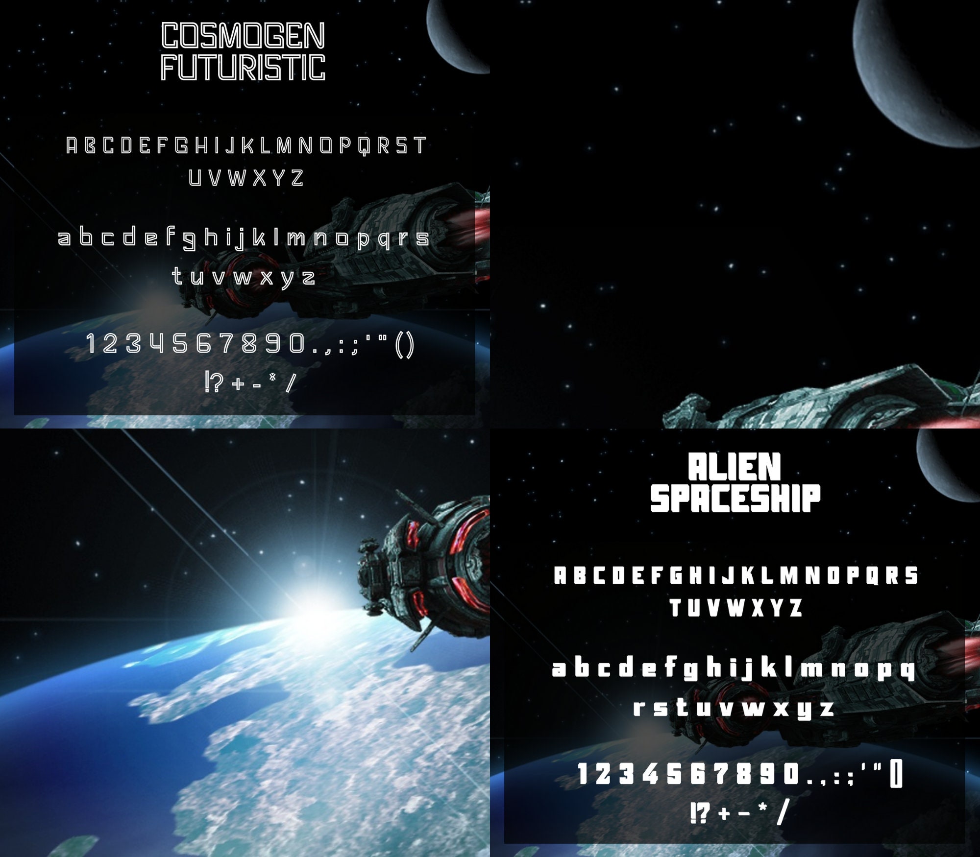 10 Extraterrestrial Fonts Bundle Canva Fonts, Cricut Fonts, Procreate ...