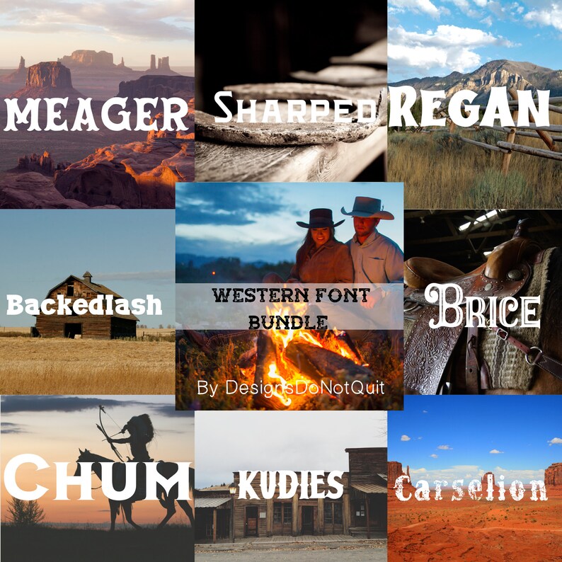 10 Western Fonts "ttf, WOFF, WOFF2, PS, Formats Included" Fonts for ...