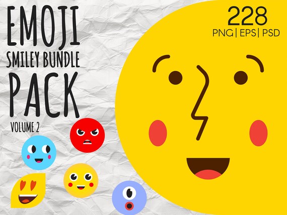 Emoji Smiley Bundle Pack Volume 2 PNG PSD EPS - Etsy