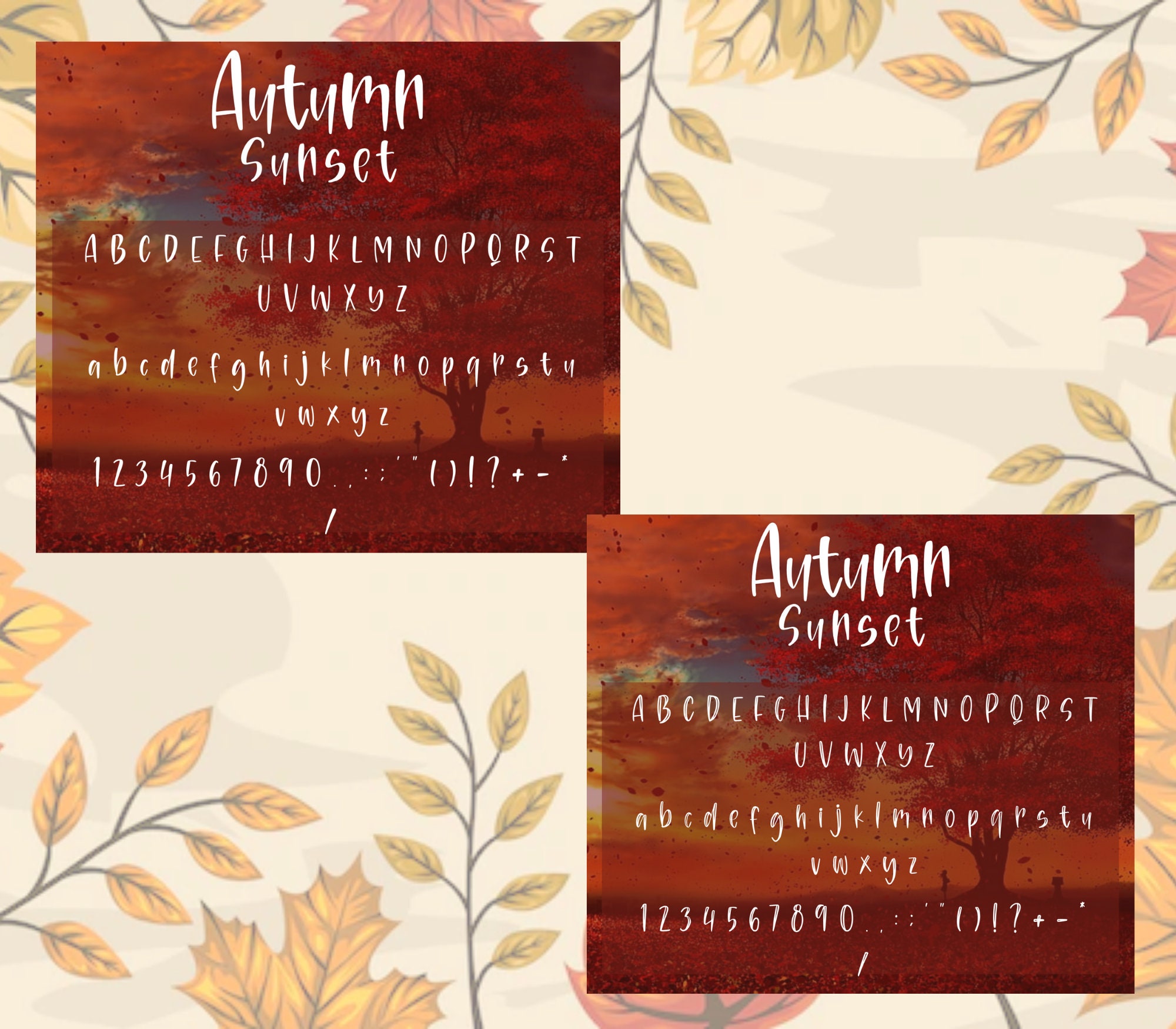 10 Autumn Fonts Bundle Canva Fonts, Cricut Fonts, Procreate Fonts ...