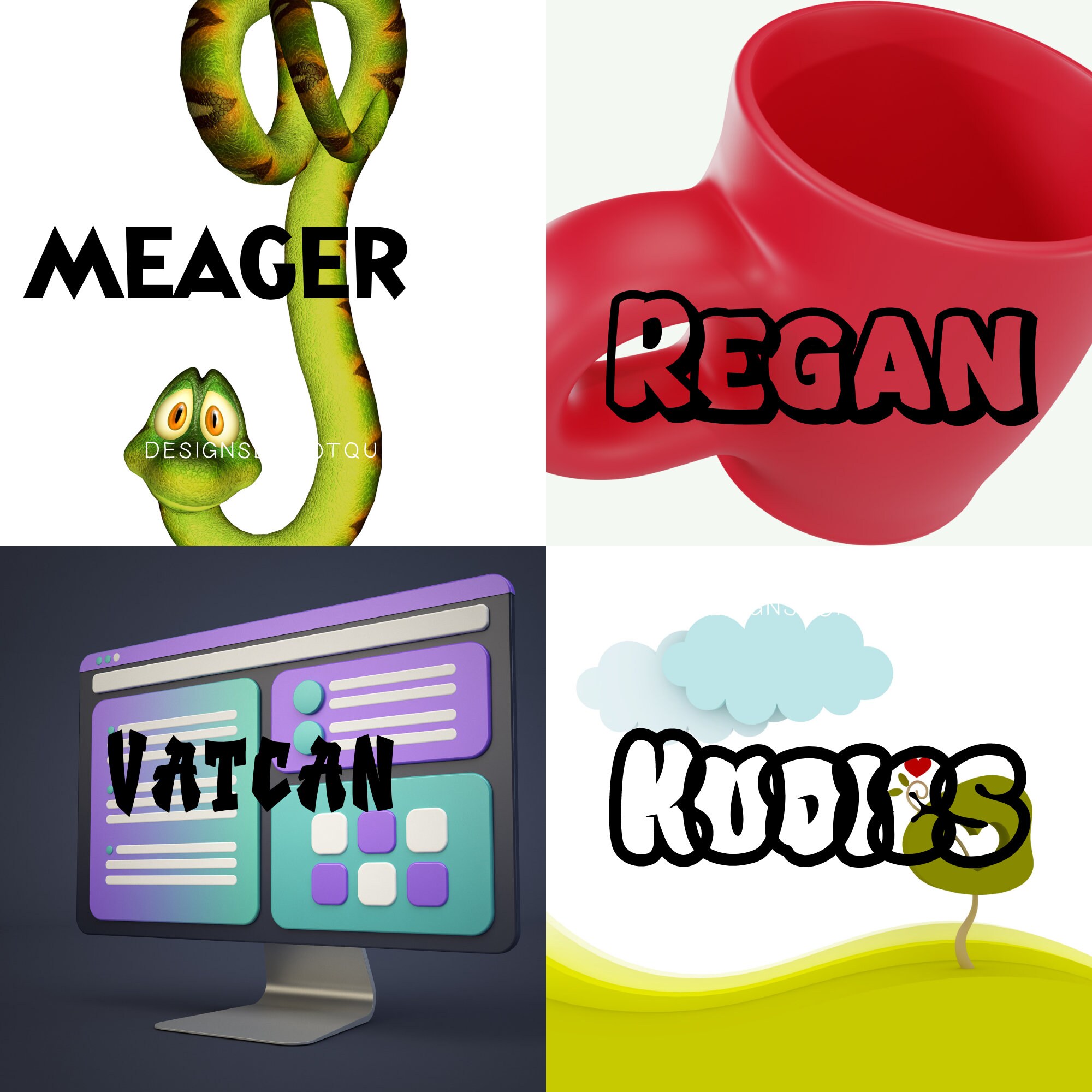 8 Cartoon Font Bundle Canva Fonts, Circuit Fonts, Procreate Fonts ...