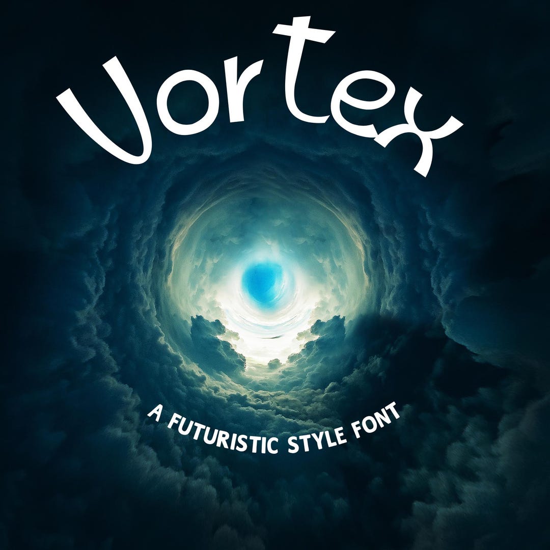 Vortex Font, Futuristic Font, Canva Font, Cricut Font, Procreate Font, Commercial Use, Cyber ...