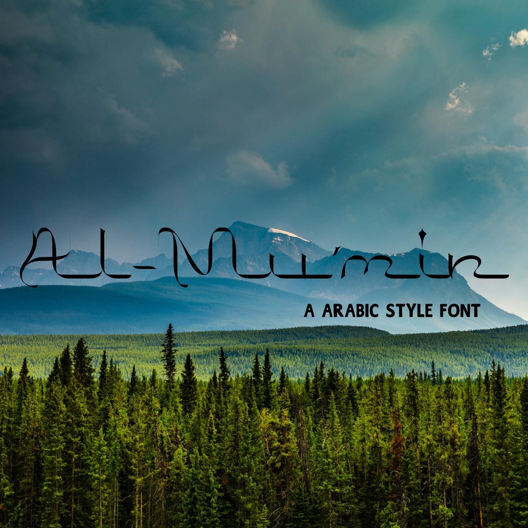 Al-mumin Arabic Font, Bundle Canva Font, Cricut Font, Procreate Font ...