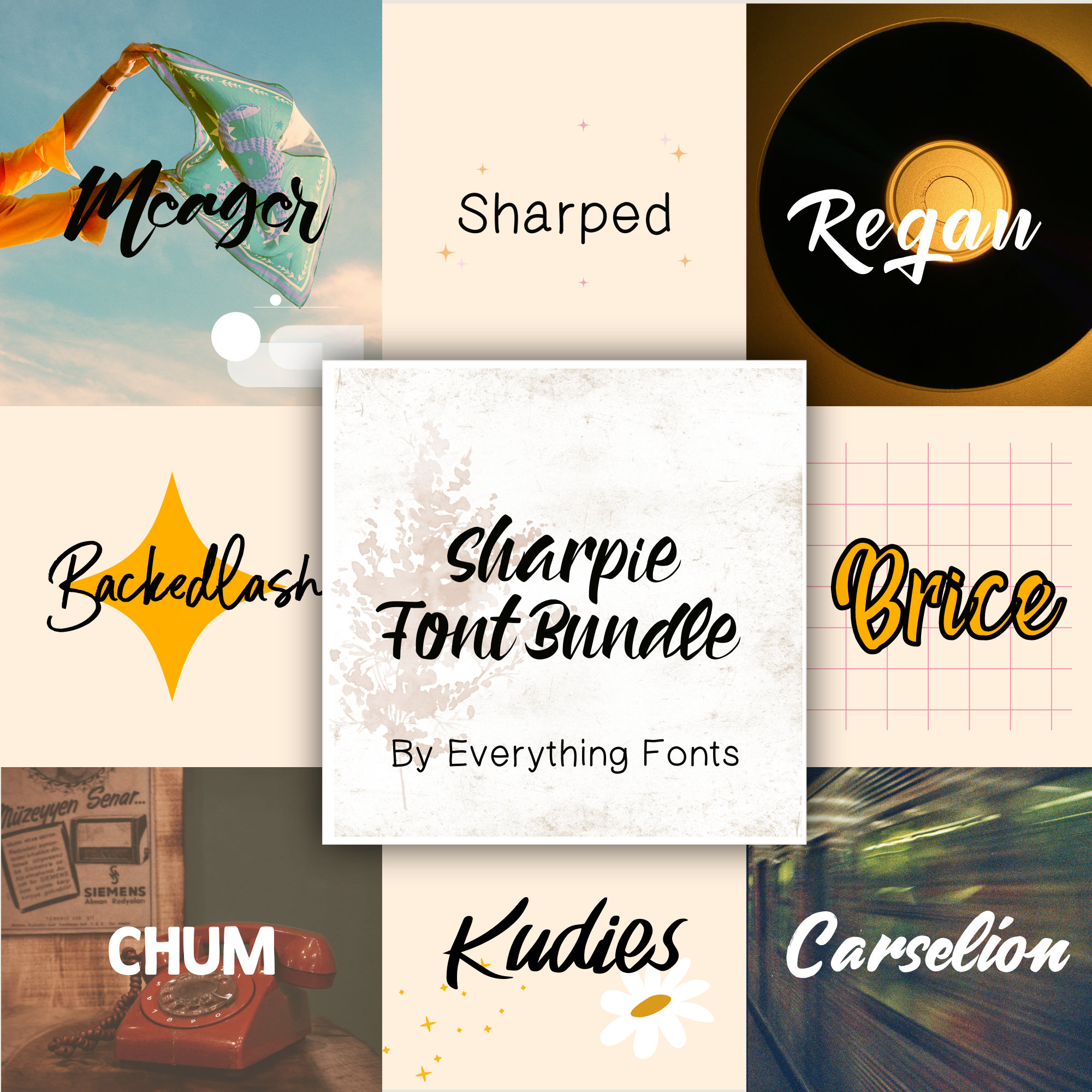 10 Sharpie Font Bundle - Etsy