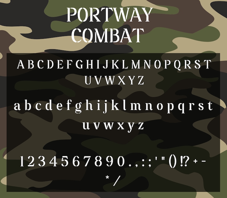 10 Military Fonts Bundle Canva Fonts, Cricut Fonts, Procreate Fonts ...