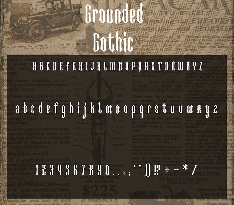 10 Gothic Fonts Bundle Canva Fonts, Cricut Fonts, Procreate Fonts ...