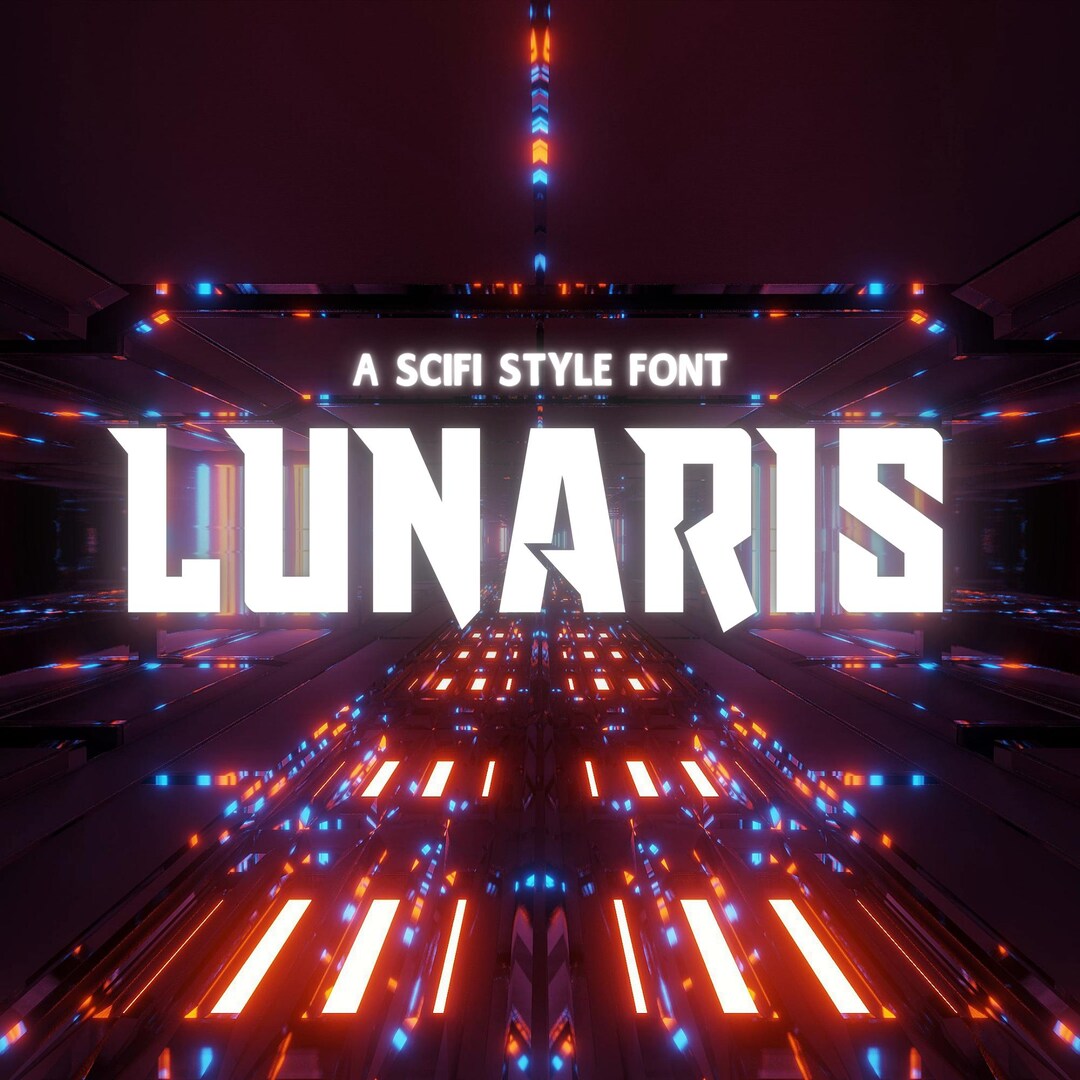 LUNARIS Font, Space Font, Canva Font, Cricut Font, Procreate Font ...