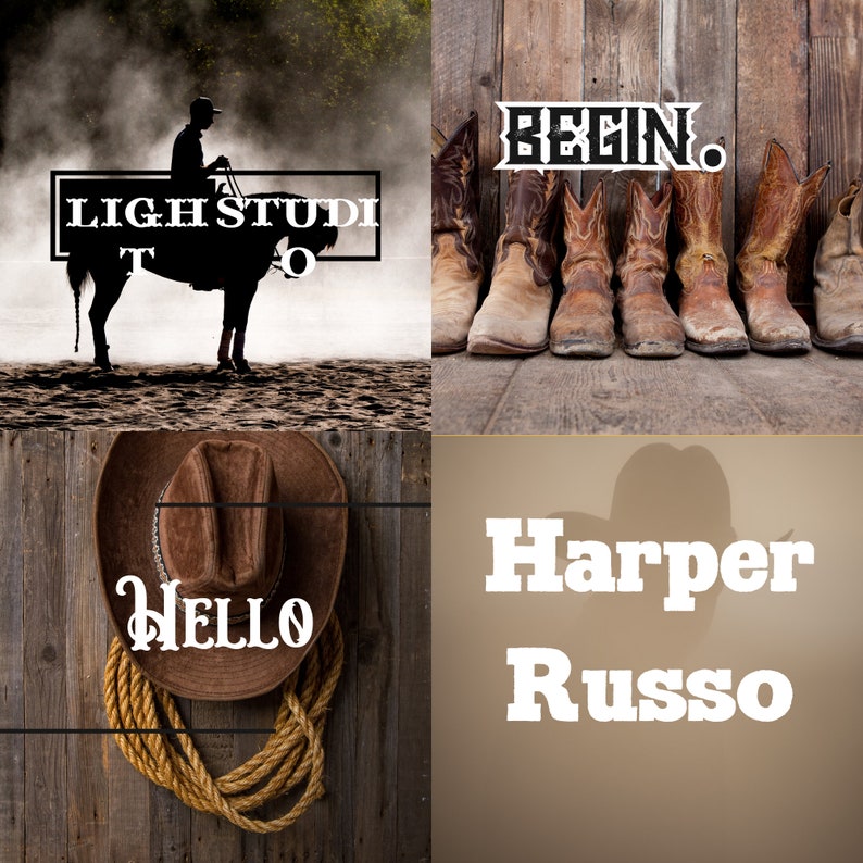 10 Western Font Bundle Canva Fonts, Circuit Fonts, Procreate Fonts ...