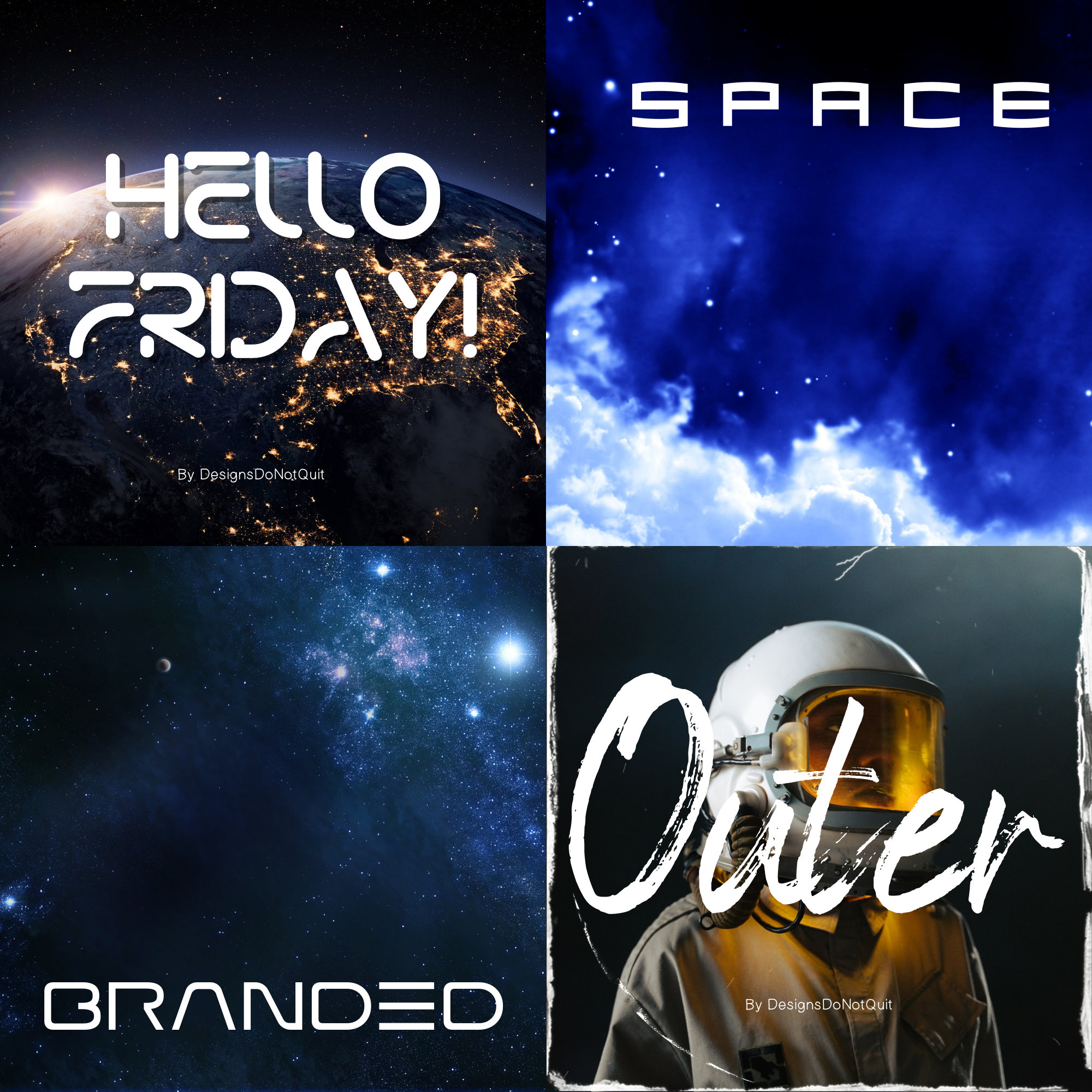 9 Space Font Bundle Canva Fonts, Circuit Fonts, Procreate Fonts ...