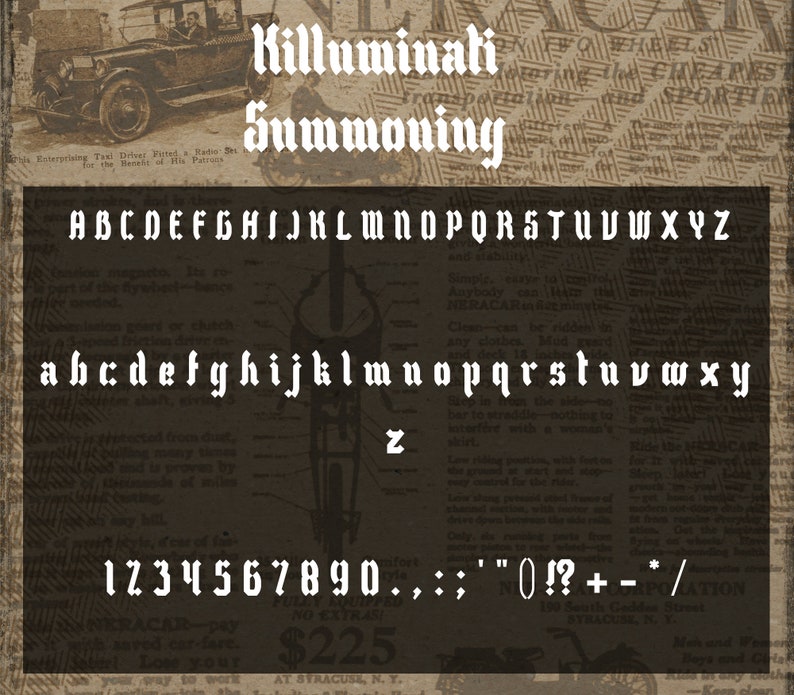 10 Gothic Fonts Bundle Canva Fonts, Cricut Fonts, Procreate Fonts ...