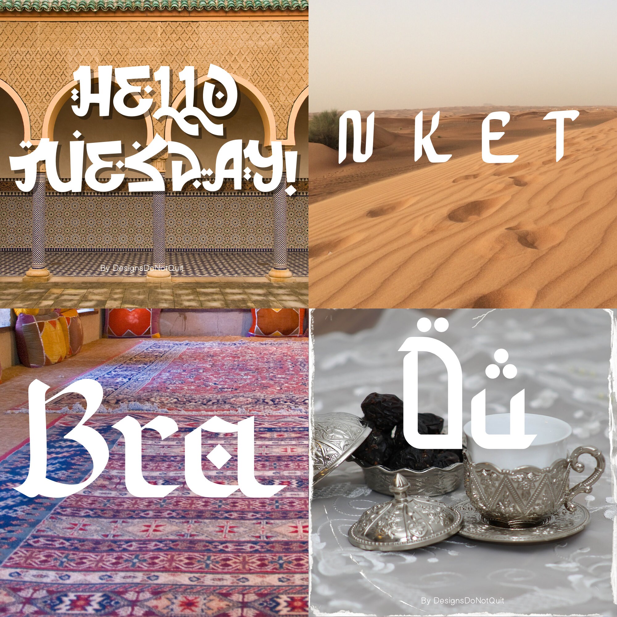 10 Arabic Font Bundle Canva Fonts, Circuit Fonts, Procreate Fonts ...