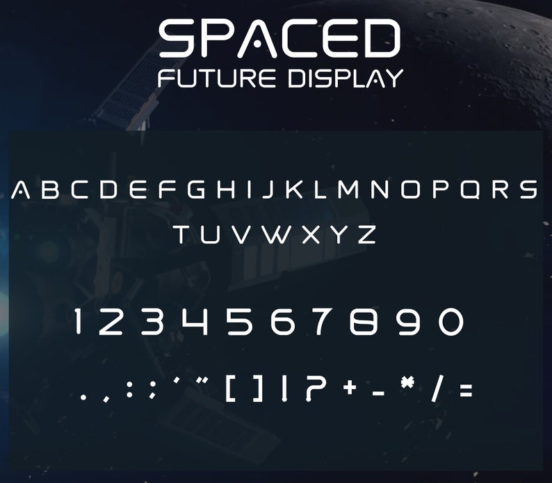 9 Space Fonts Bundle Canva Fonts, Cricut Fonts, Procreate Fonts ...