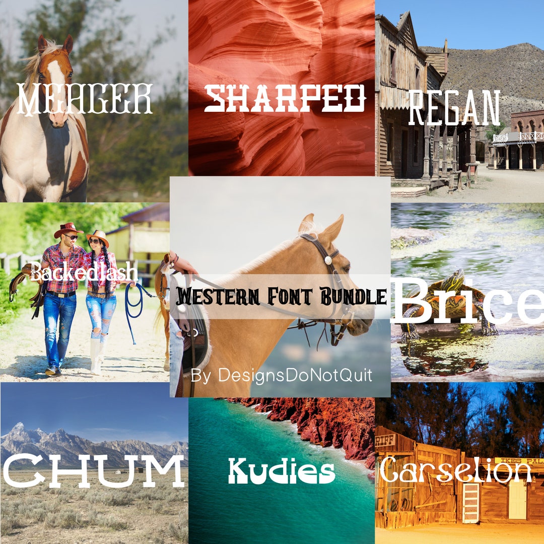 10 Western Fonts "ttf, WOFF, WOFF2, PS, Formats Included" Fonts for ...