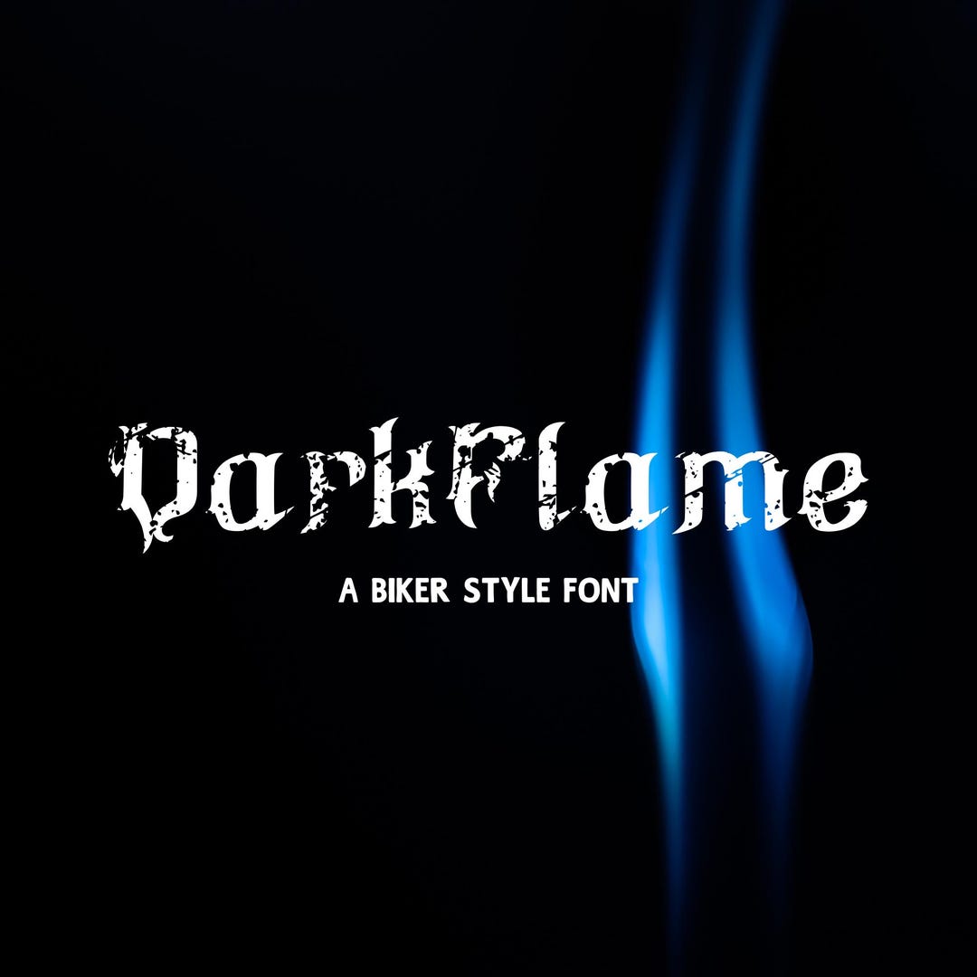 DARKFLAME Biker Font, Canva Font, Cricut Font, Procreate Font, Branding ...