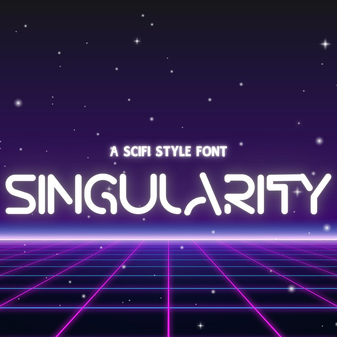 SINGULARITY Font, Space Font, Canva Font, Cricut Font, Procreate Font, Branding Font, Commercial ...