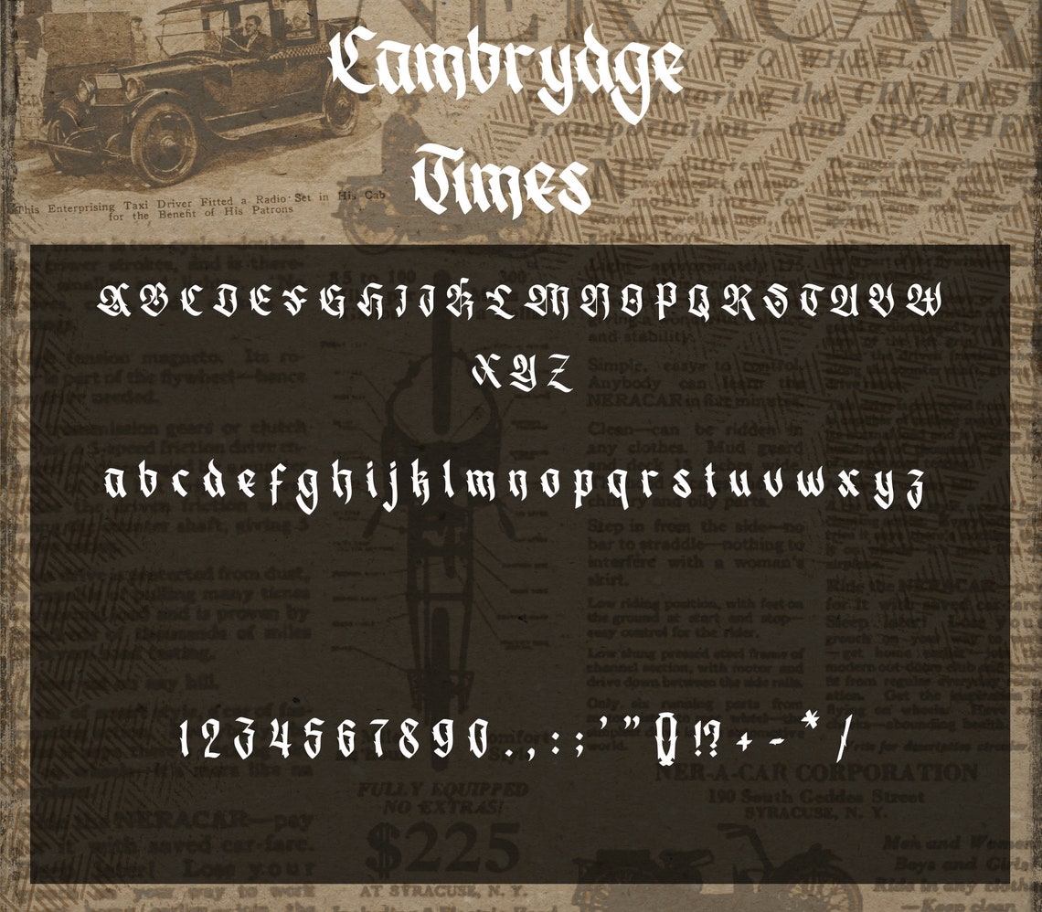 10 Gothic Fonts Bundle Canva Fonts Cricut Fonts Procreate - Etsy