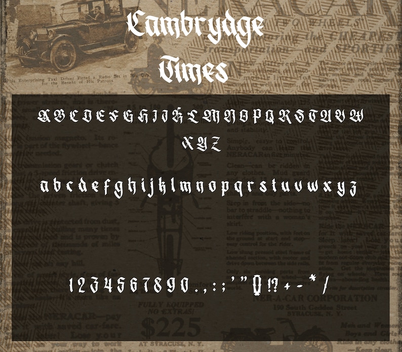 10 Gothic Fonts Bundle Canva Fonts, Cricut Fonts, Procreate Fonts ...