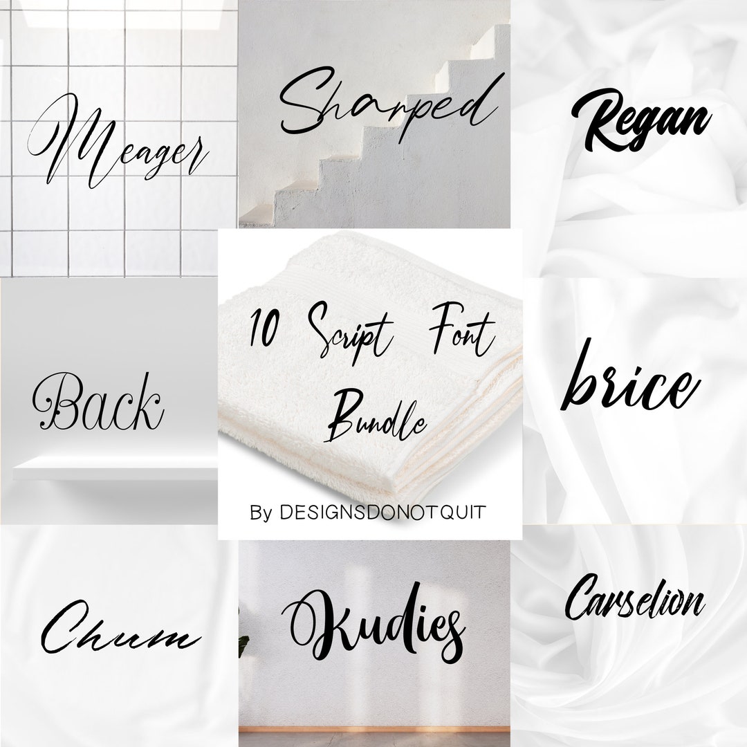 10 Script Font Bundle Canva Fonts, Circuit Fonts, Procreate Fonts ...