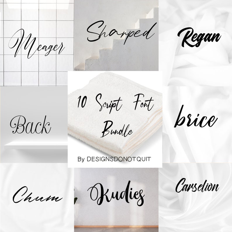 10 Script Font Bundle Canva Fonts, Circuit Fonts, Procreate Fonts ...
