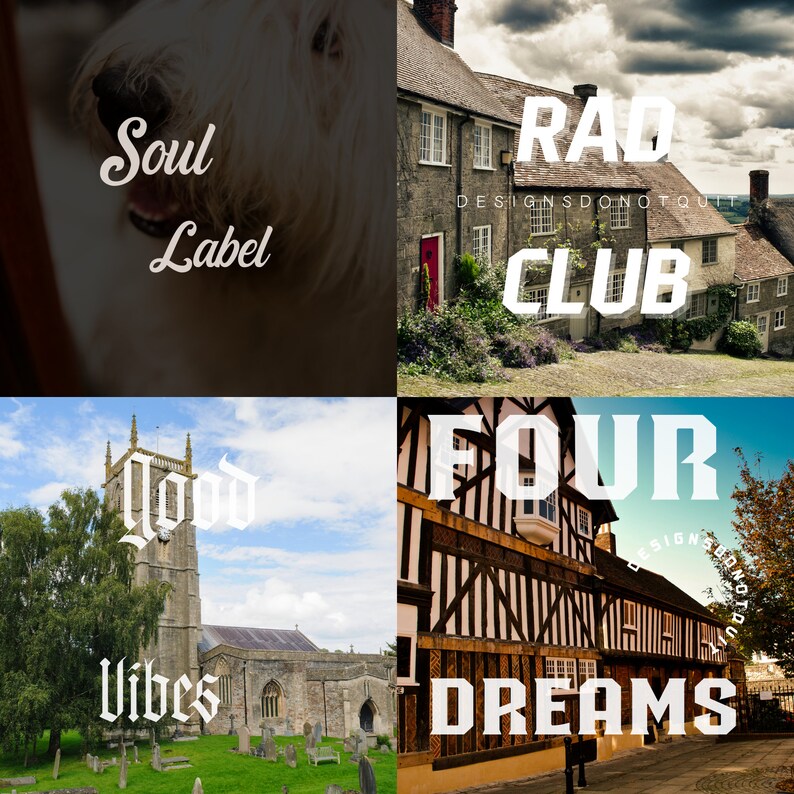 10 Old English Font Bundle Canva Fonts, Circuit Fonts, Procreate Fonts ...