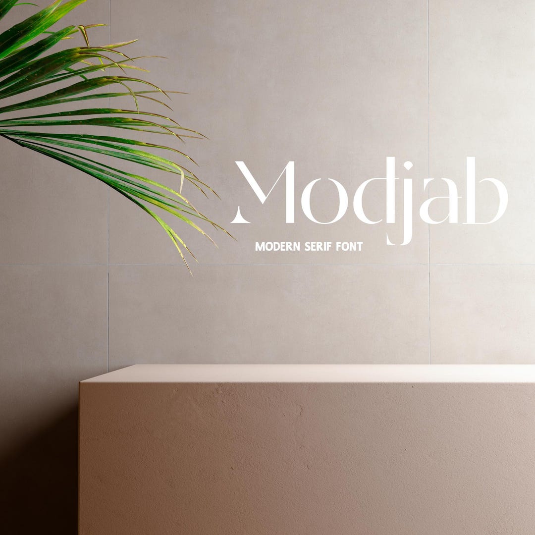 Modjap Modern Serif Font, Canva Font, Circuit Font, Procreate Font ...