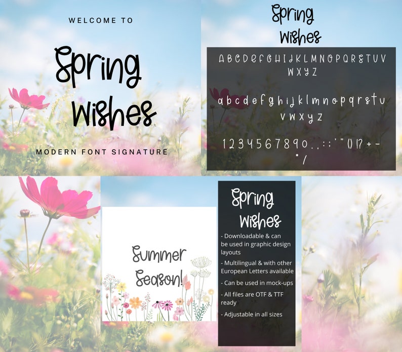 10 Spring Fonts Bundle Canva Fonts Cricut Fonts Procreate - Etsy Canada