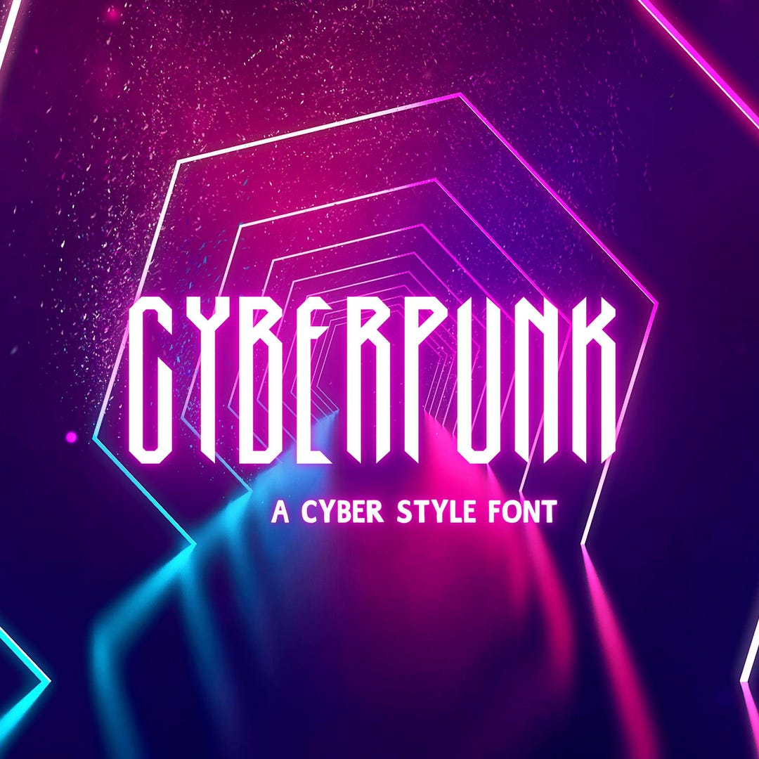 Cyberpunk Font, Space Font, Canva Font, Cricut Font, Procreate Font ...