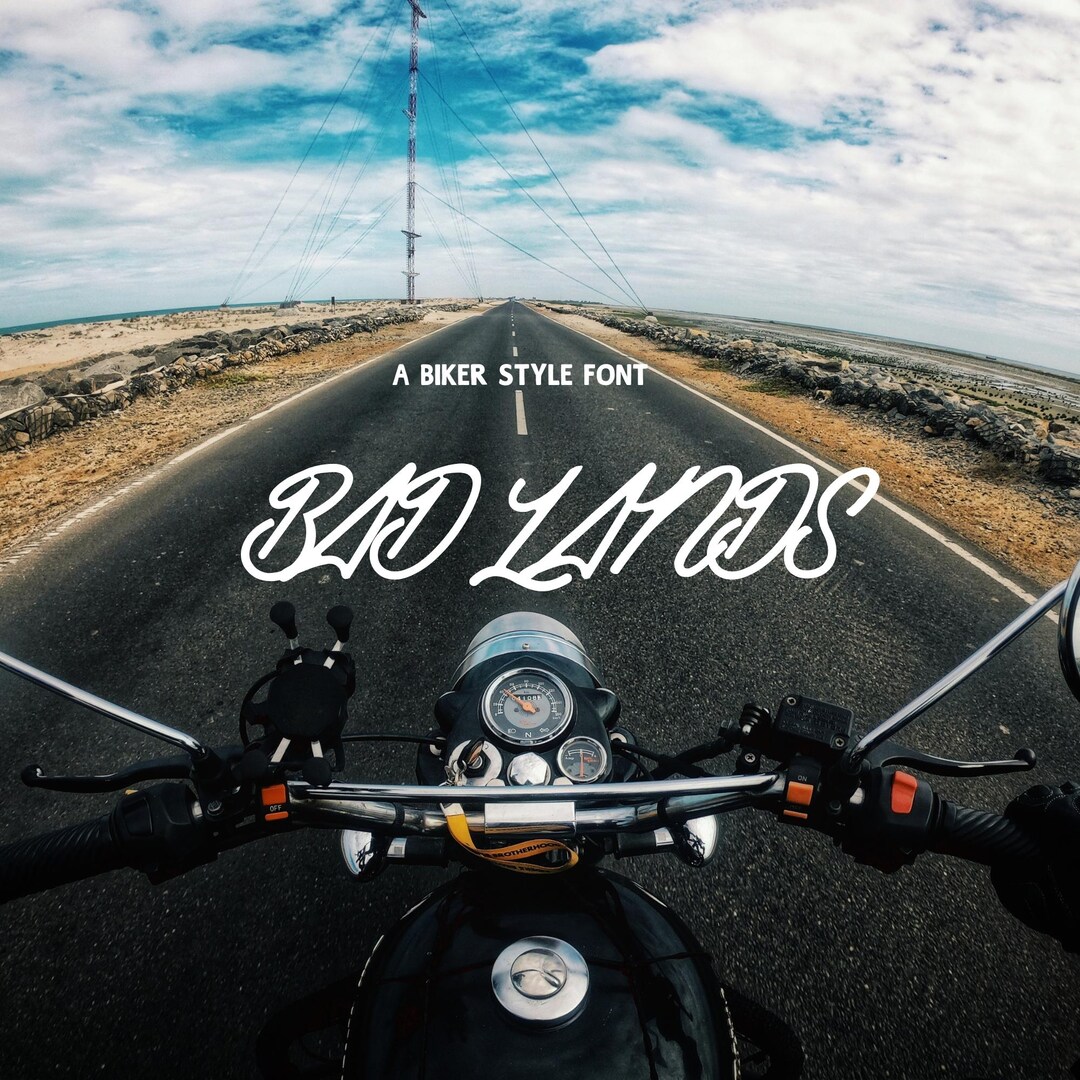 Badlands Biker Font, Canva Font, Cricut Font, Procreate Font, Branding ...