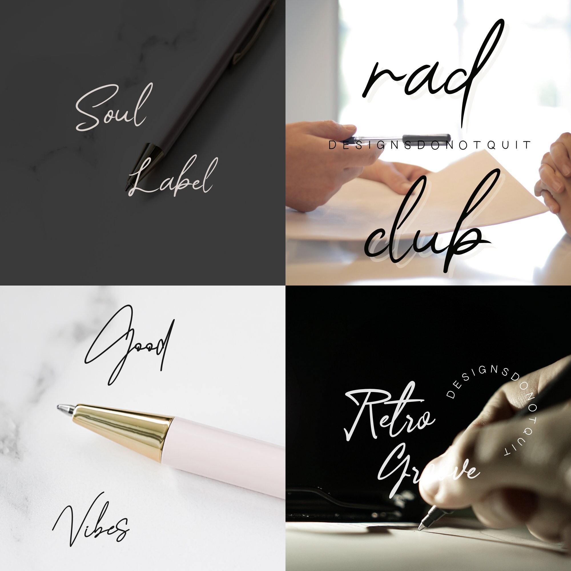 4 Signature Fonts Bundle Canva Fonts Circuit Fonts Procreate - Etsy