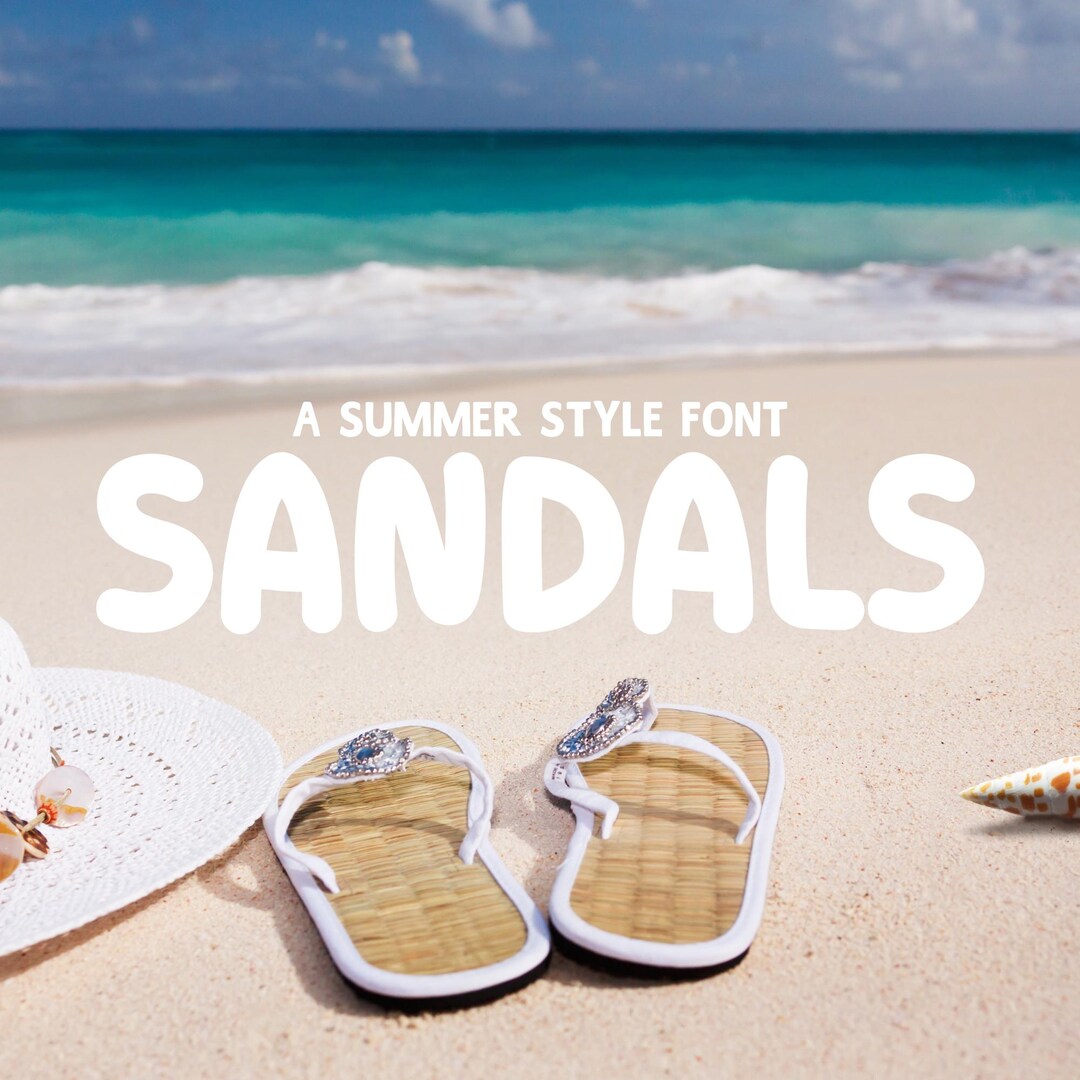 SANDALS Summer Style Font, Canva Fonts, Cricut Fonts, Procreate Fonts ...
