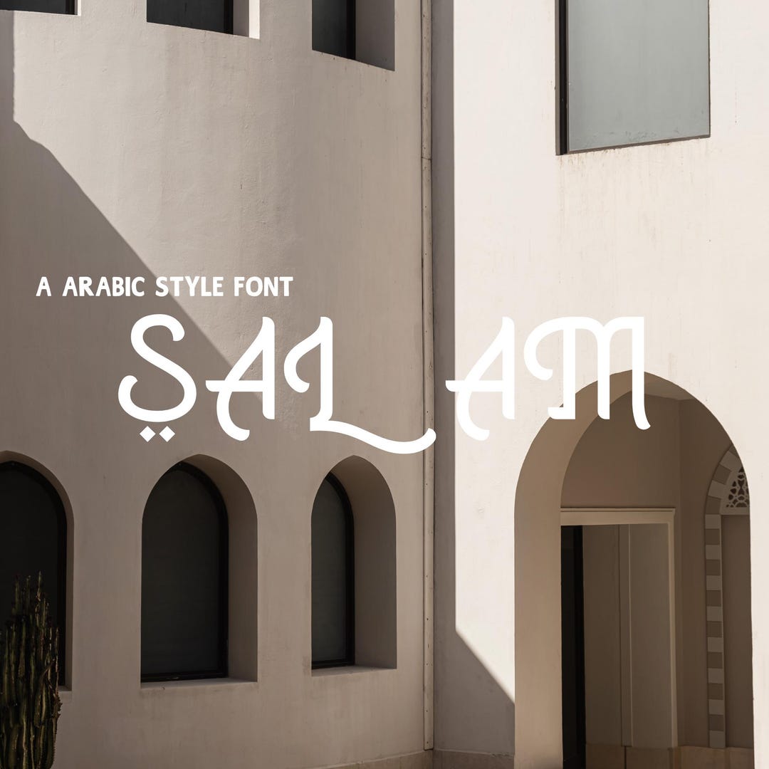 Salam Arabic Font, Bundle Canva Font, Cricut Font, Procreate Font ...
