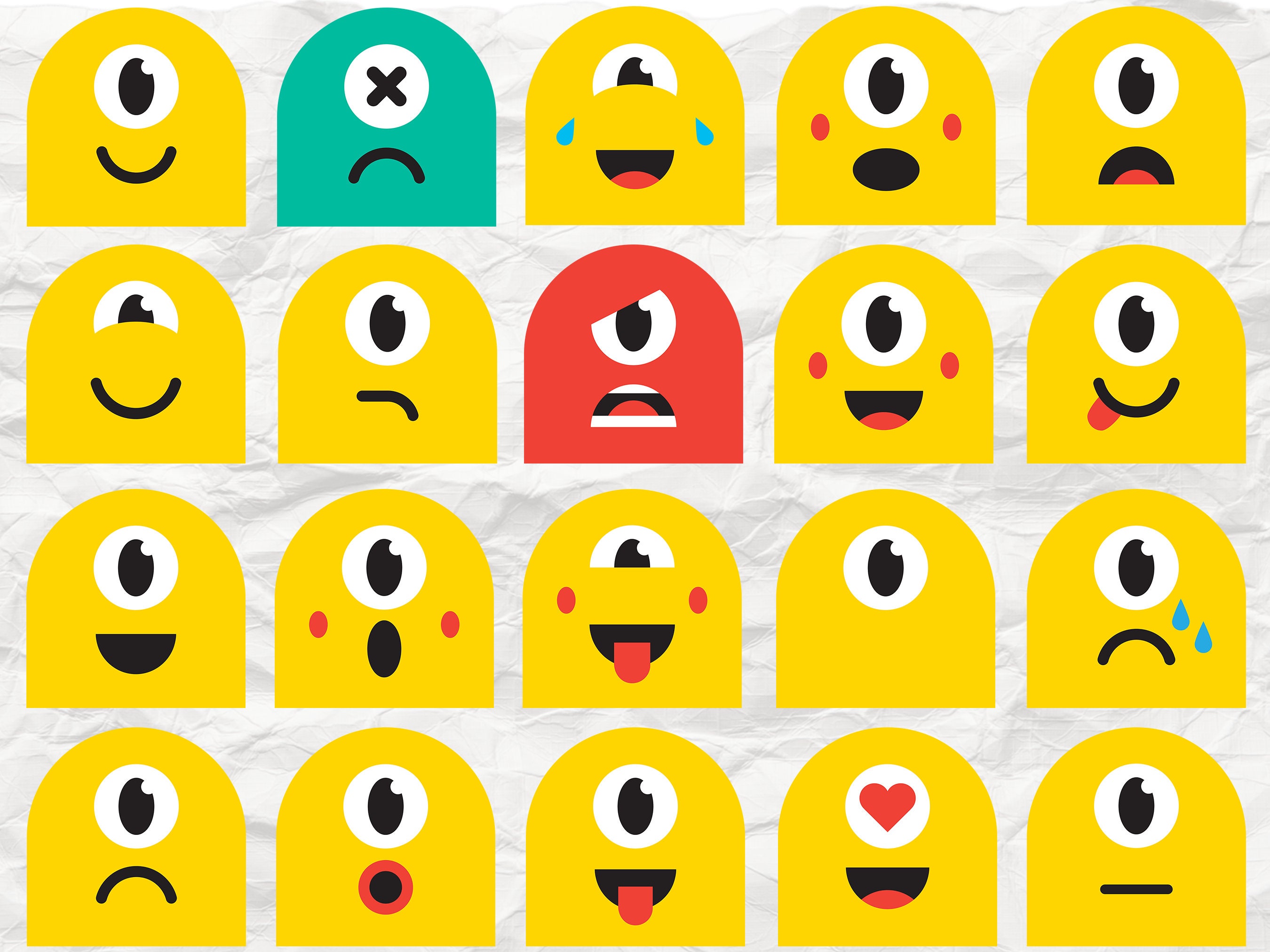 Emoji Smiley Bundle Pack PNG PSD EPS - Etsy Canada