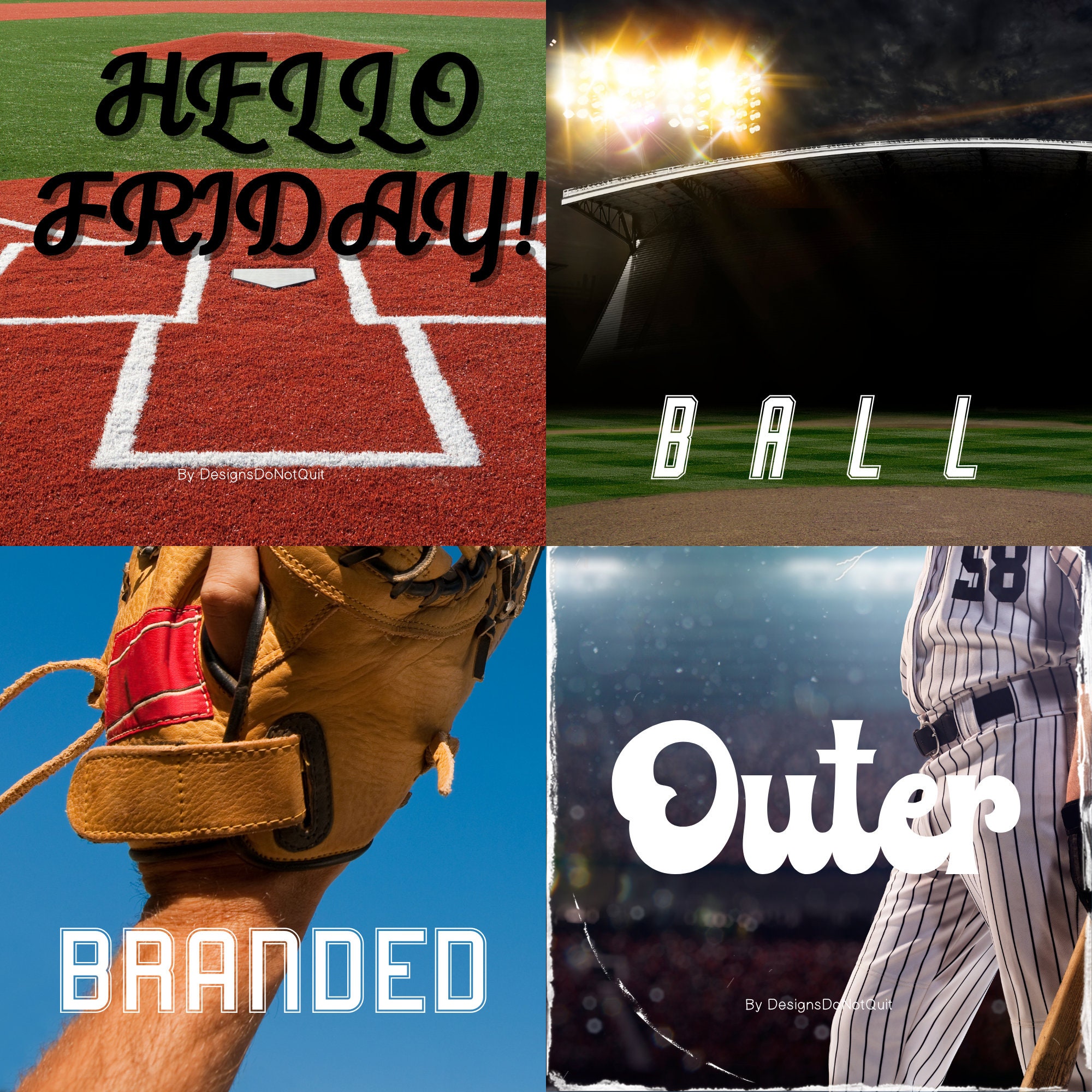 10 Baseball Font Bundle Canva Fonts, Circuit Fonts, Procreate Fonts ...