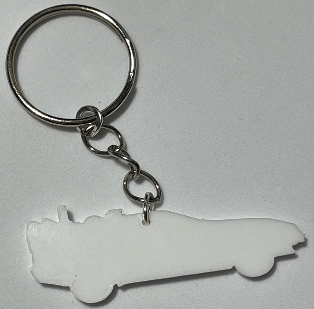 Delorean Keyring - Cut Out Silhouette Acrylic Plastic Hanging Dangle ...