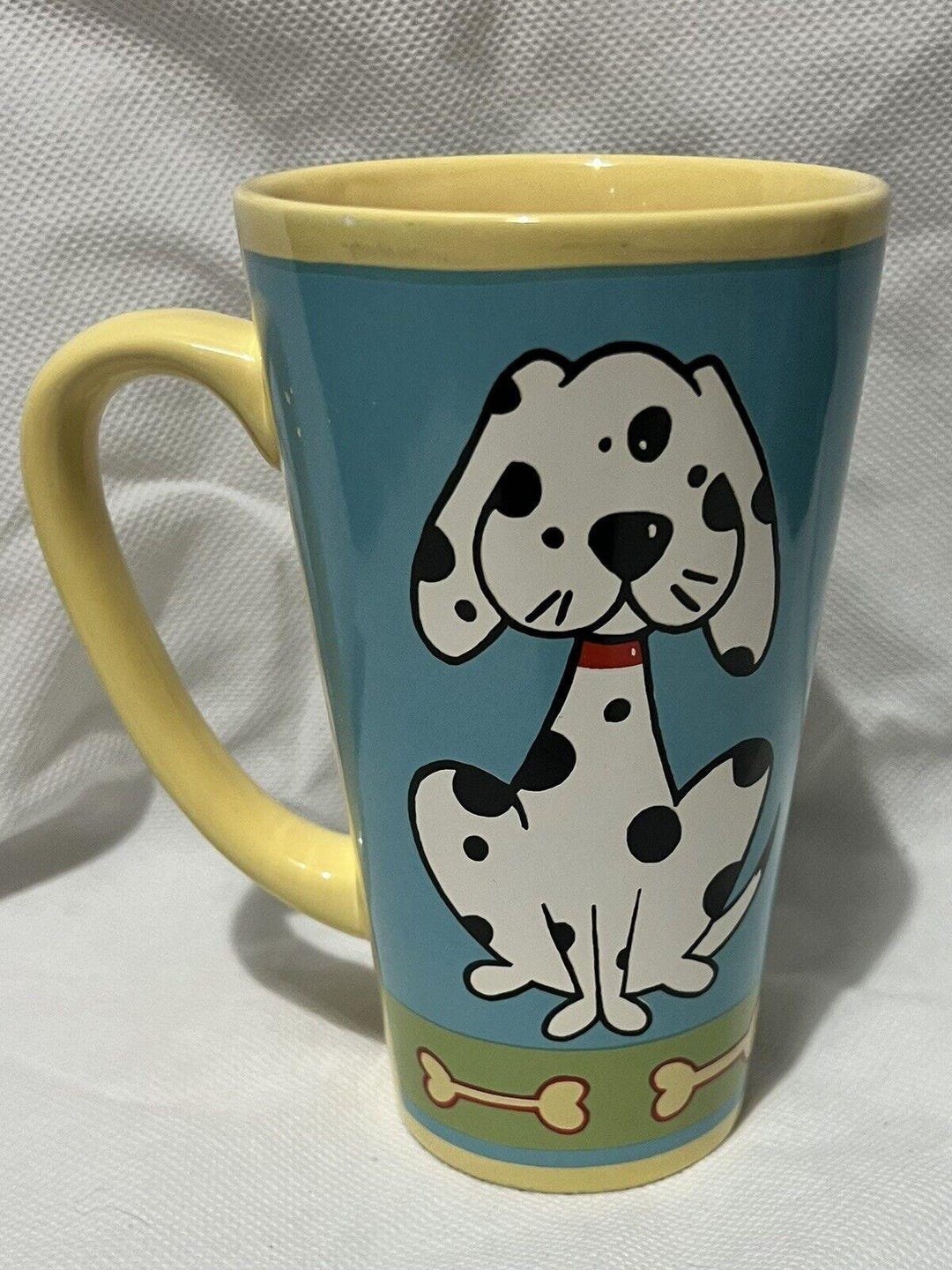 Vintage Rayware Housewares Latte Coffee Mug Dog Yellow Dalmatian 6 Tall ...