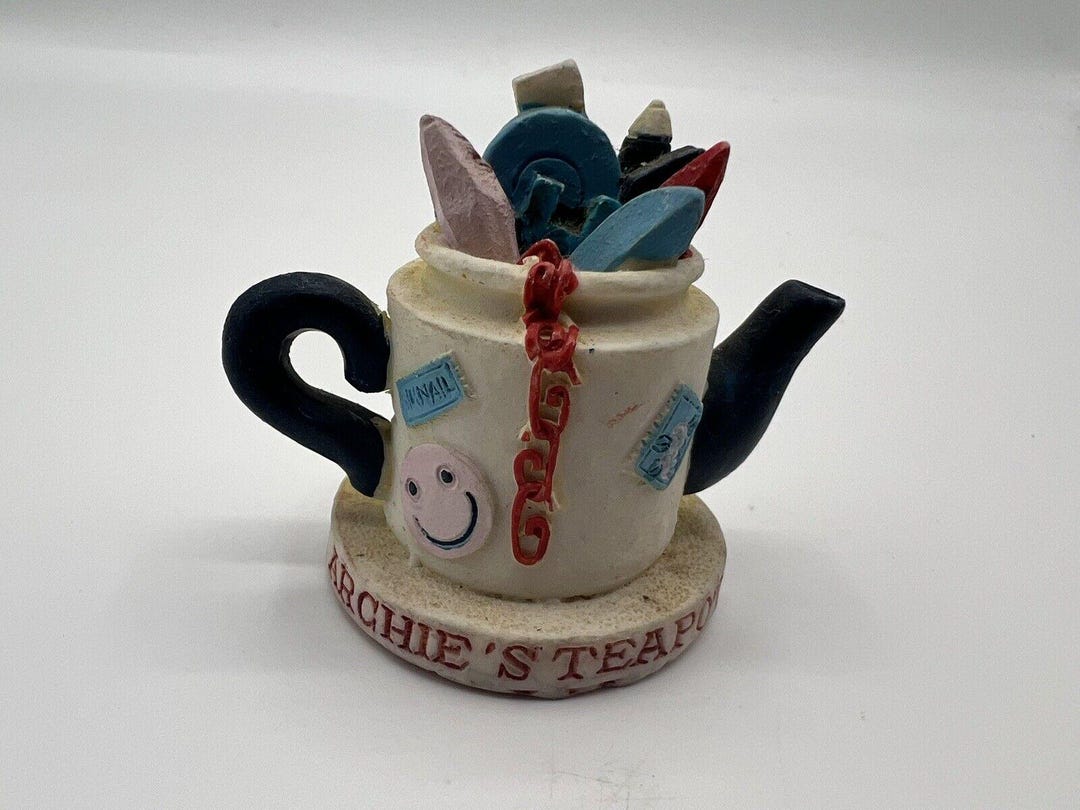 Tetley Tea Miniature Ornament Collectable Archie’s Teapot 1996 Vintage ...