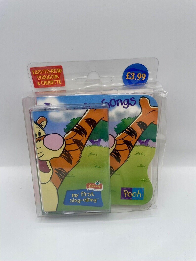 Winnie The Pooh Tigger Sing Along Book And Cassette Audio Tape Vintage Easy Read Etsy