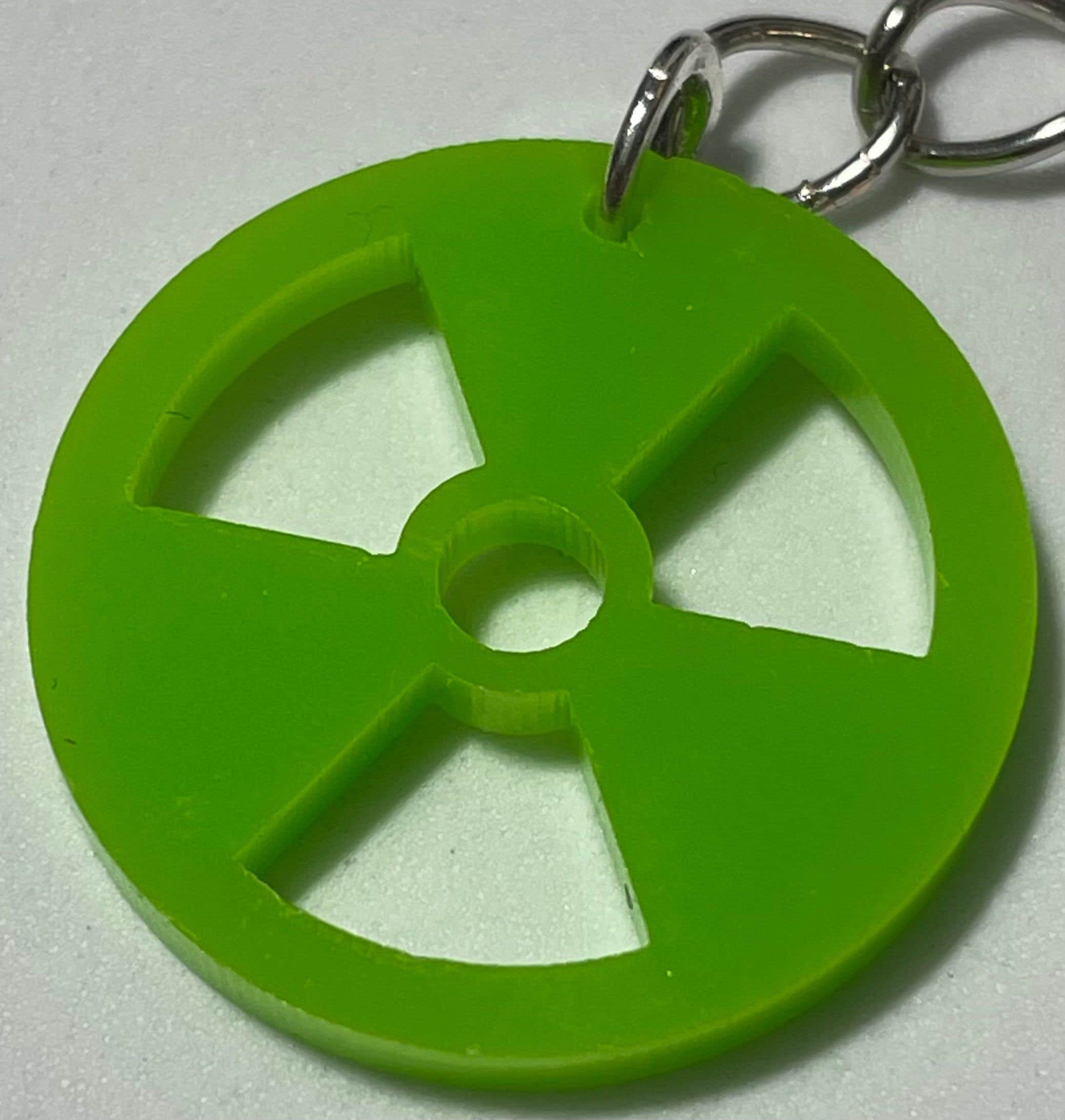 Green Acrylic Nuclear Hazard Symbol Keyring NEW Handmade - Etsy