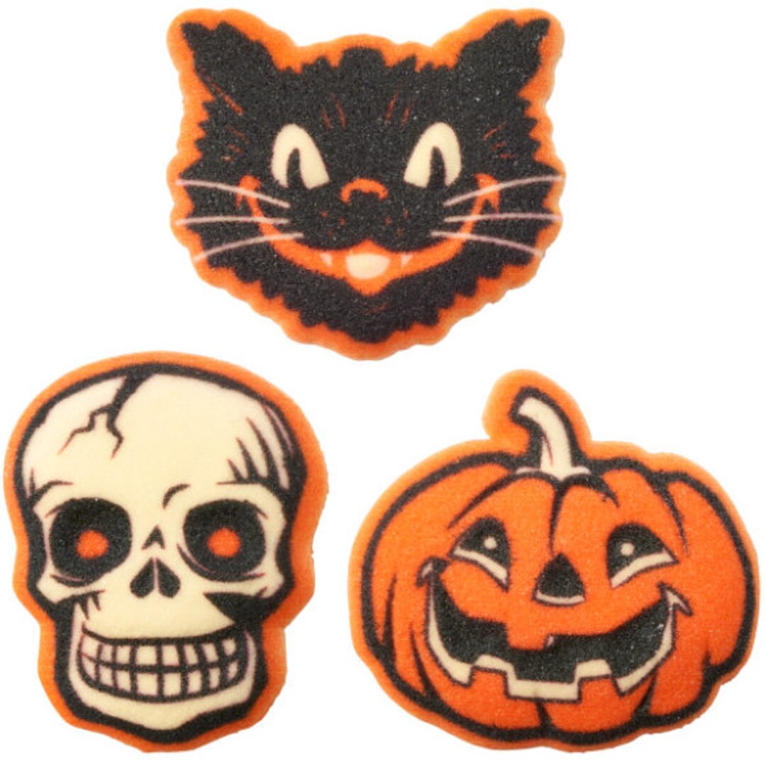 Vintage Fright Skull Halloween Scary Edible Decoration - Etsy