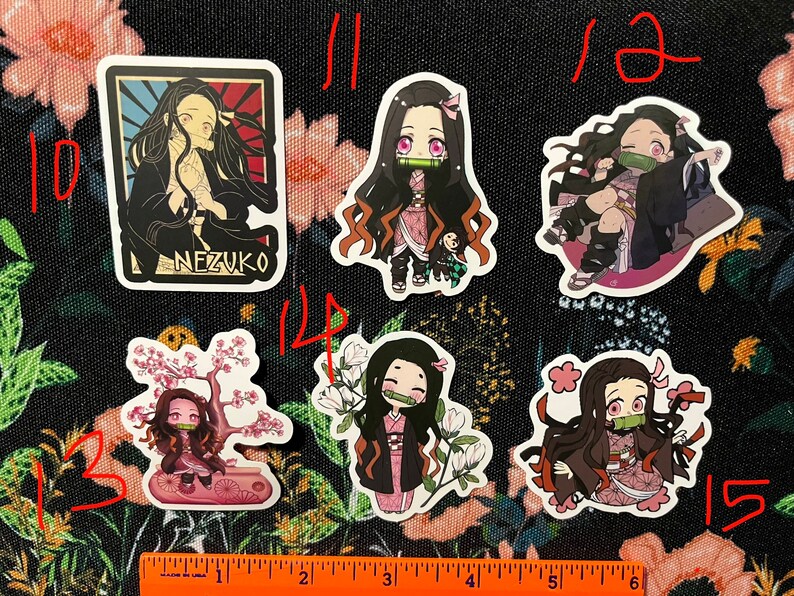 Demon Slayer Matte Vinyl Stickers Nezuko Stickers Pick Your Favorites ...