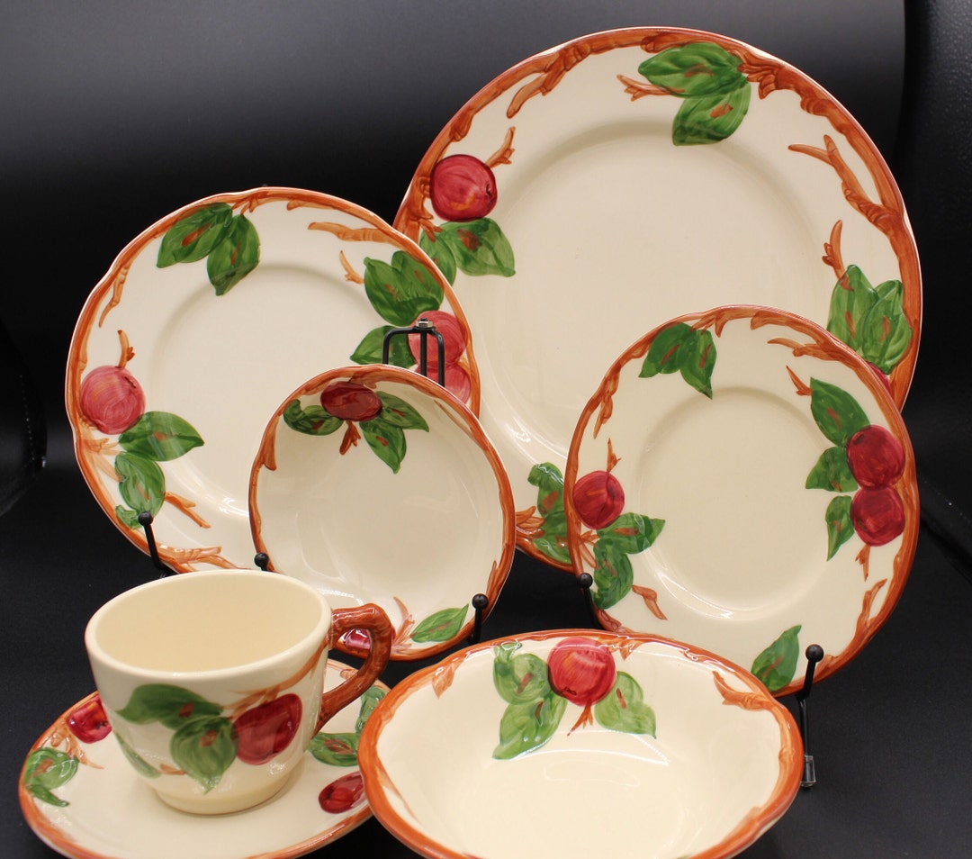 Vintage Franciscan Apple Dinnerware, 7-piece Place Setting, Made in USA ...