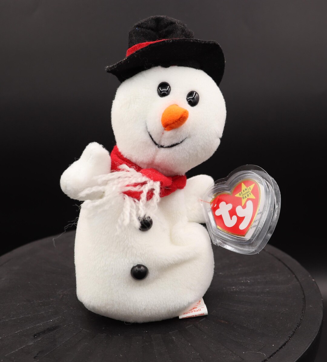 Vintage Ty Original Beanie Baby Snowball the Snowman 1996 in a ...