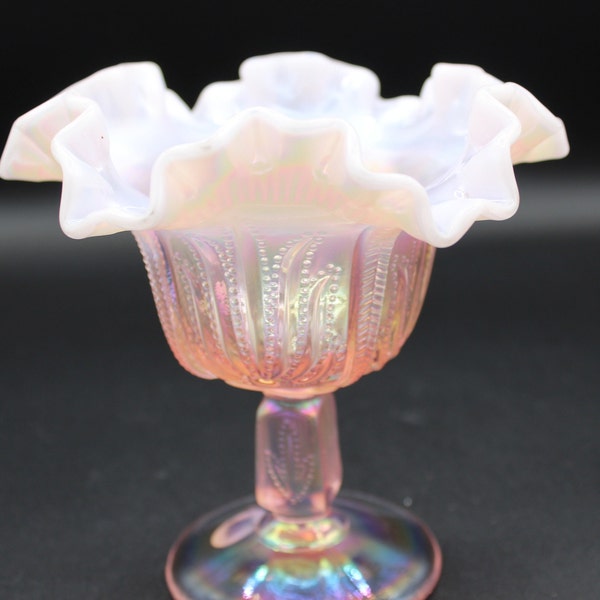 Fenton Pink Compote - Etsy