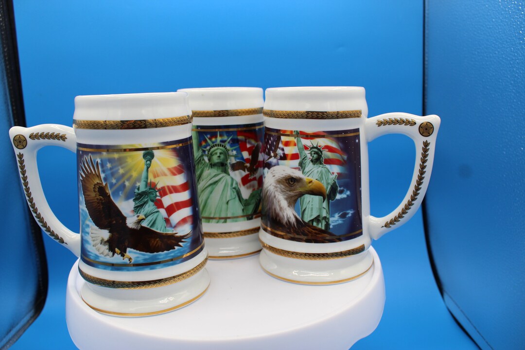 Vintage Patriotic Steins From the Hamilton Collection Choice of Land of ...