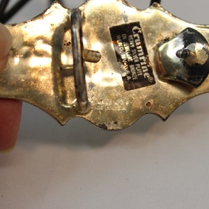 Vintage Crumrine Two Toned Heavy Silverplate on Jeweler's Bronze Floral ...