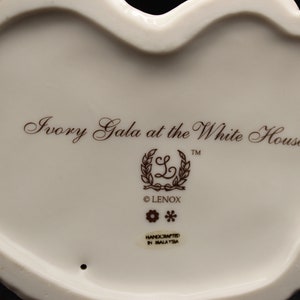 Lenox China Ivory Gala at the White House Figurine Gold Trimmed Made in ...