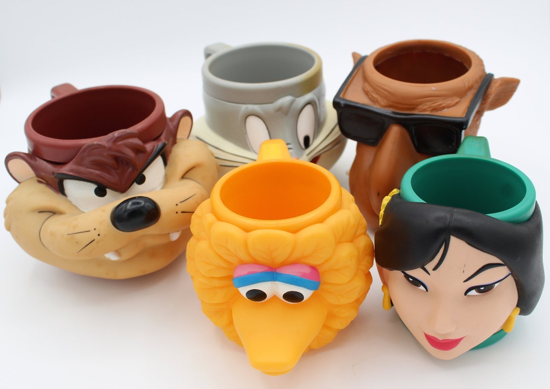 Vintage Character Plastic Cups and Koozie *see Description* - Etsy