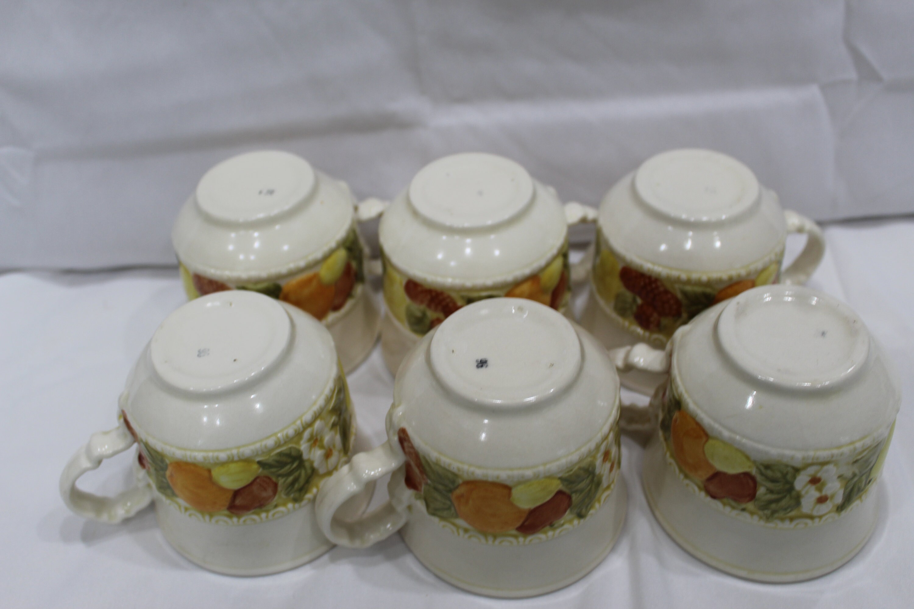Vintage Vernon Ware by Metlox Della Robbia Set of 6 Teacups - Etsy