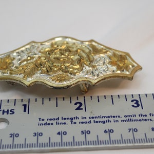 Vintage Crumrine Two Toned Heavy Silverplate on Jeweler's Bronze Floral ...