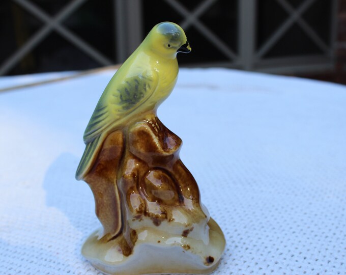 Vintage Ceramic/ Porcelain Parakeet on Tree MCM Made in Brazil - Etsy